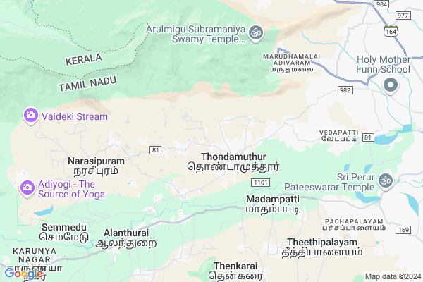 Thondamuthur Town , Thondamuthur Block , Coimbatore District