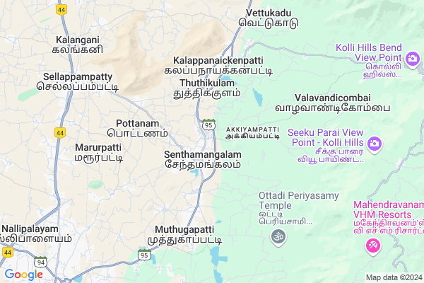 Sendamangalam Town , Sendamangalam Block , Namakkal District