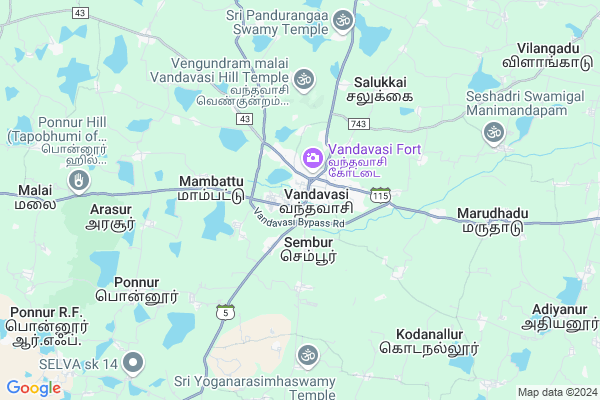 Vandavasi Town , Vandavasi Block , Tiruvannamalai District