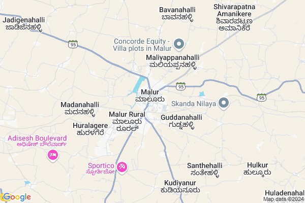 Malur Town , Malur Taluk , Kolar District