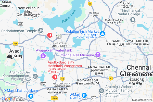 19th Street, Periyar Nagar, Korattur Locality