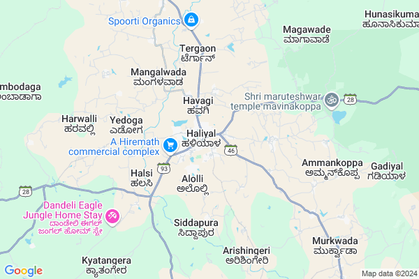 Haliyal Town , Haliyal Taluk , Uttar Kannad District
