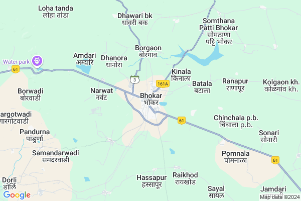 Bhokar Town , Bhokar Taluka , Nanded District