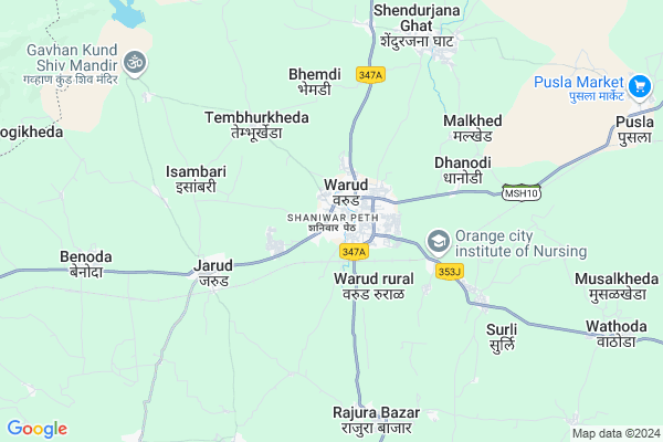 Warud Town , Warud Taluka , Amravati District
