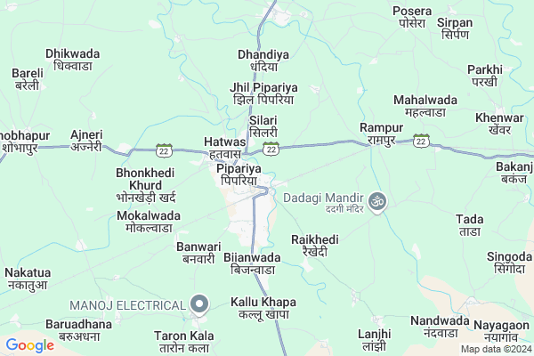 Pipariya Town , Pipariya Tehsil , Hoshangabad District