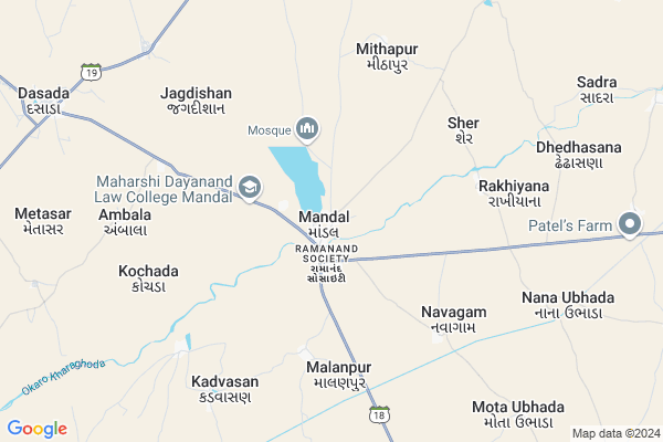 Mandal Town , Mandal Taluka , Ahmadabad District