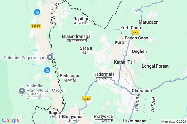 Kadamtala Town , Kadamtala Block , North Tripura District