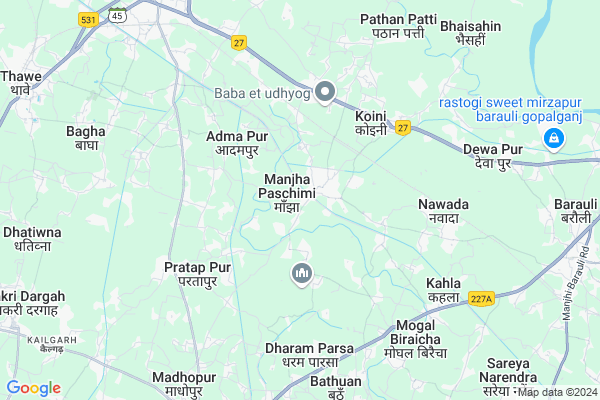 Manjha Town , Manjha Block , Gopalganj District