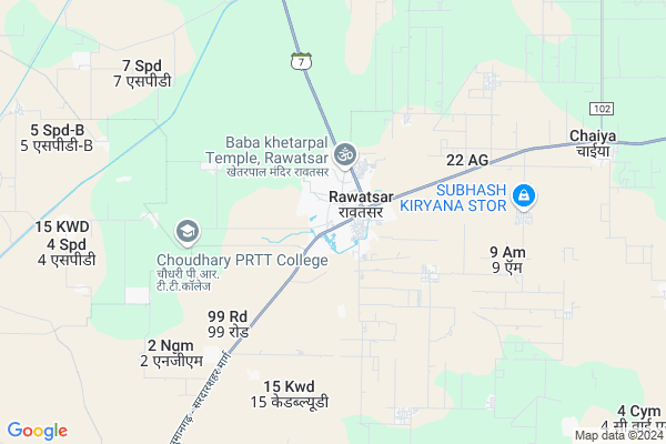 Rawatsar Town , Rawatsar Tehsil , Hanumangarh District