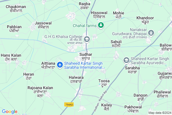 Sudhar Town , Sudhar Tehsil , Ludhiana District