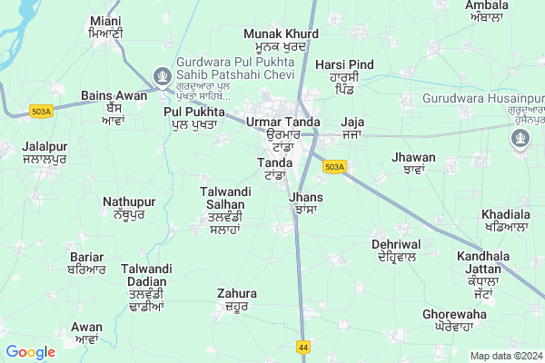 Tanda Town , Tanda Tehsil , Hoshiarpur District