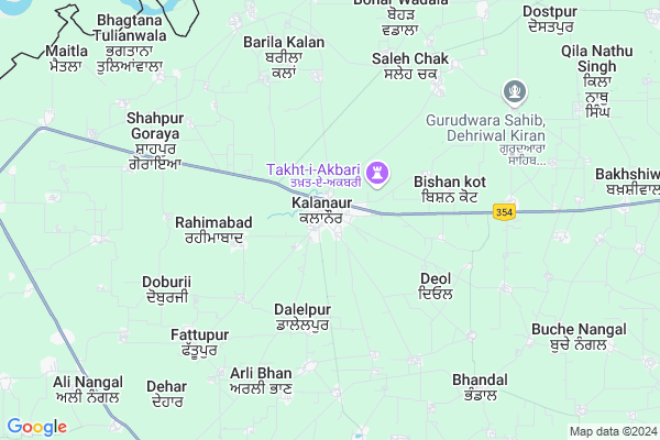Kalanaur Town , Kalanaur Tehsil , Gurdaspur District